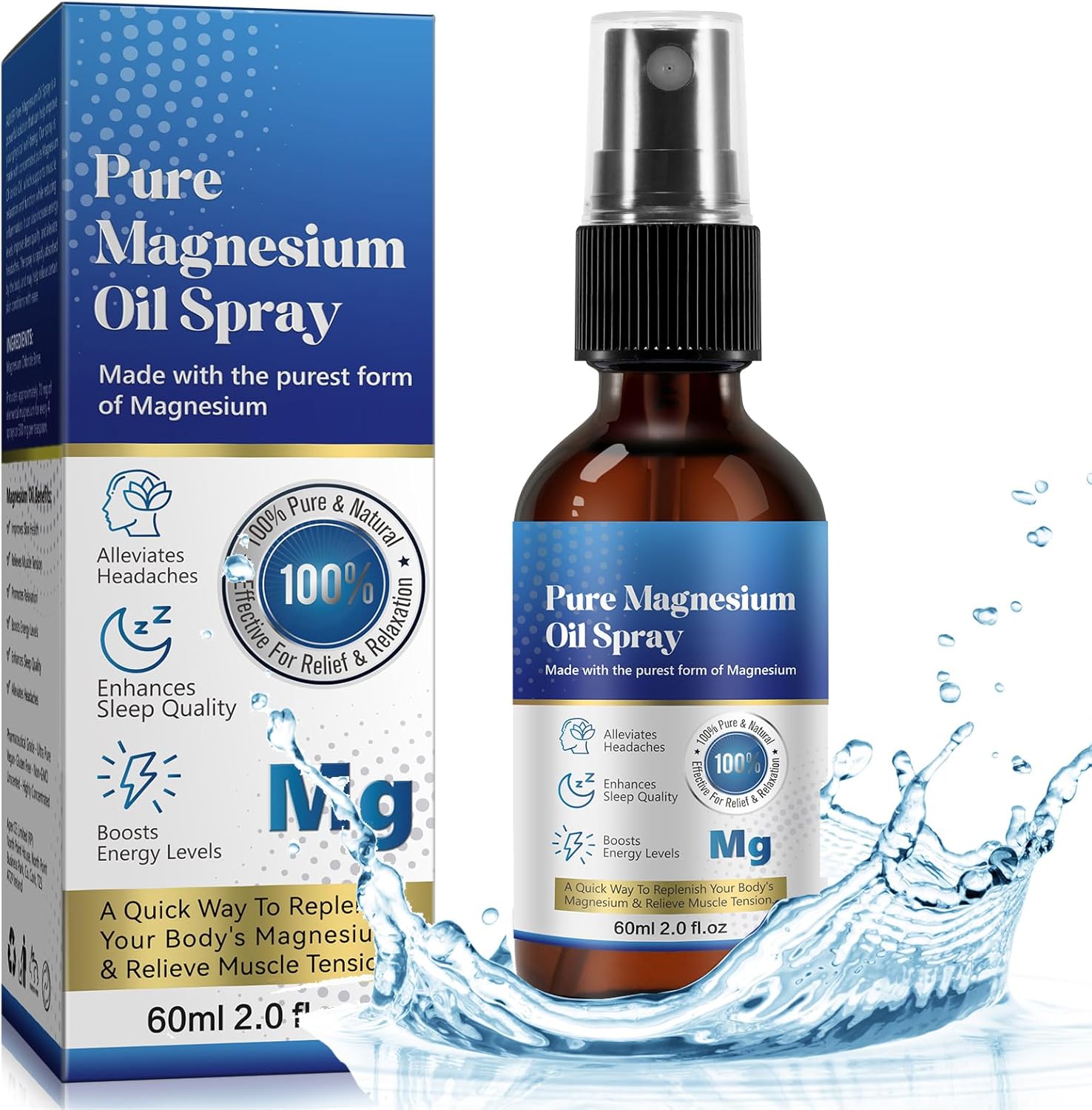 Amazon.com: Generic Pure Magnesium Oil Spray, Magnesium Chloride Oil ...
