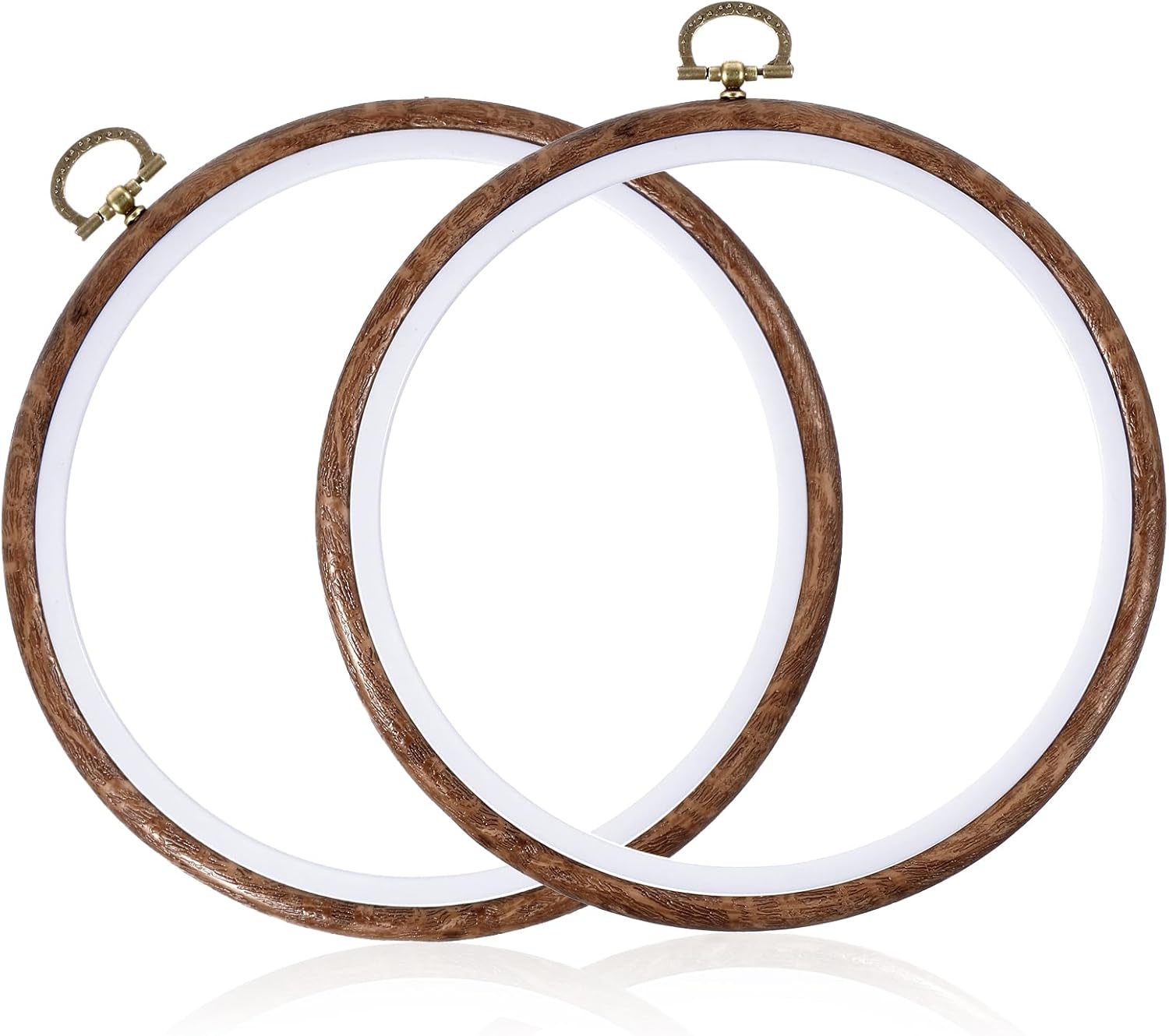 Amazon.com: JIYIN 2 Pcs 7.1inch Round Embroidery Hoop, Imitated Wood ...