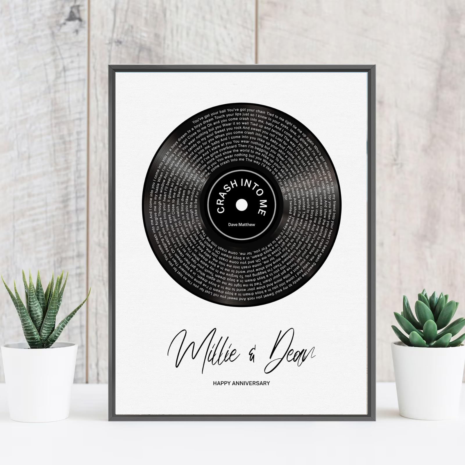 Amazon.com: RAREVAY Custom Song Lyrics Print - Personalized Song Lyrics ...