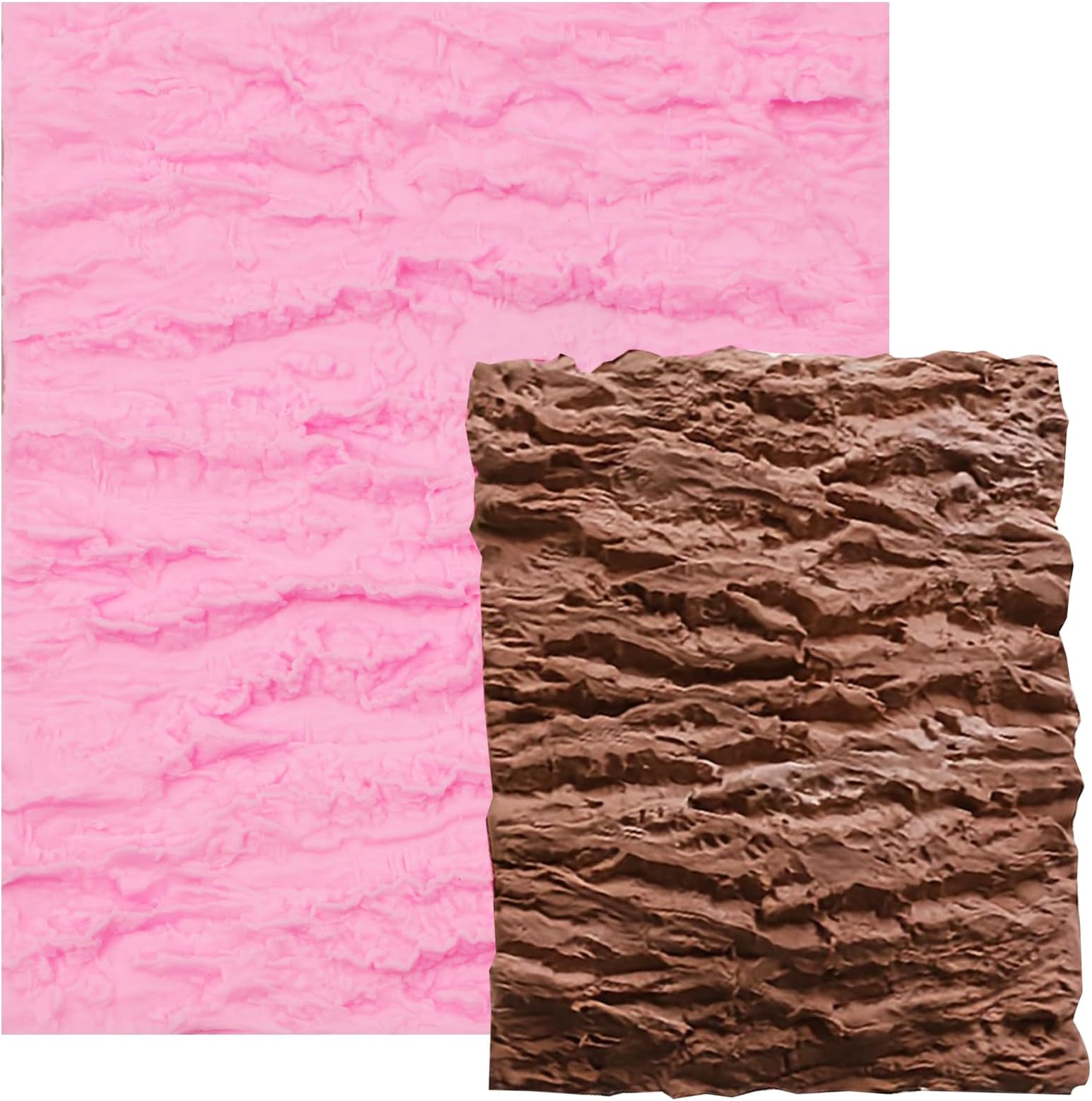 Amazon.com: Large Bark Silicone Mold 1 Pcs, Tree Bark Texture ...