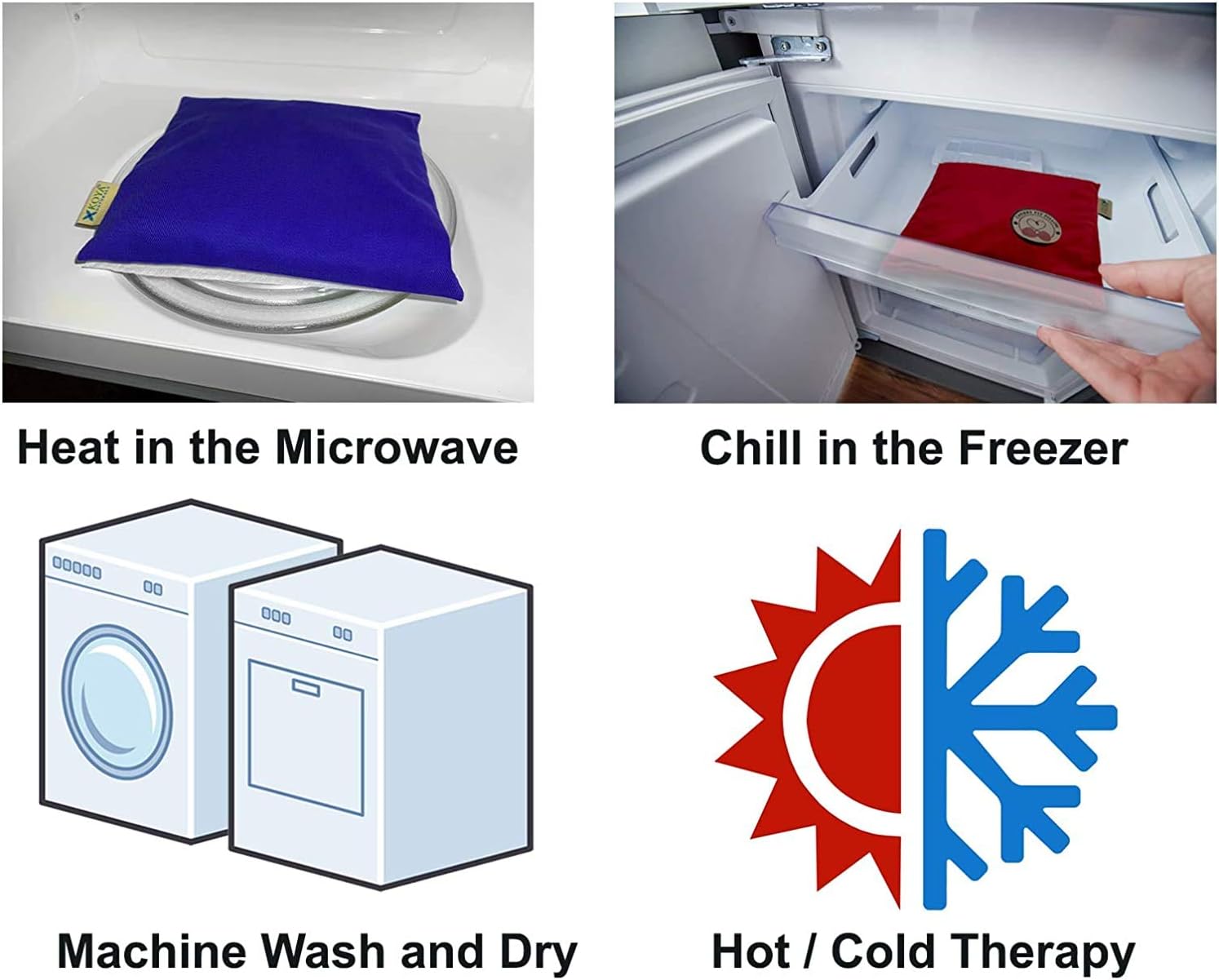 KOYA Naturals Velvet Heating Pad Microwavable - Cherry Pit/Stone/Seed ...