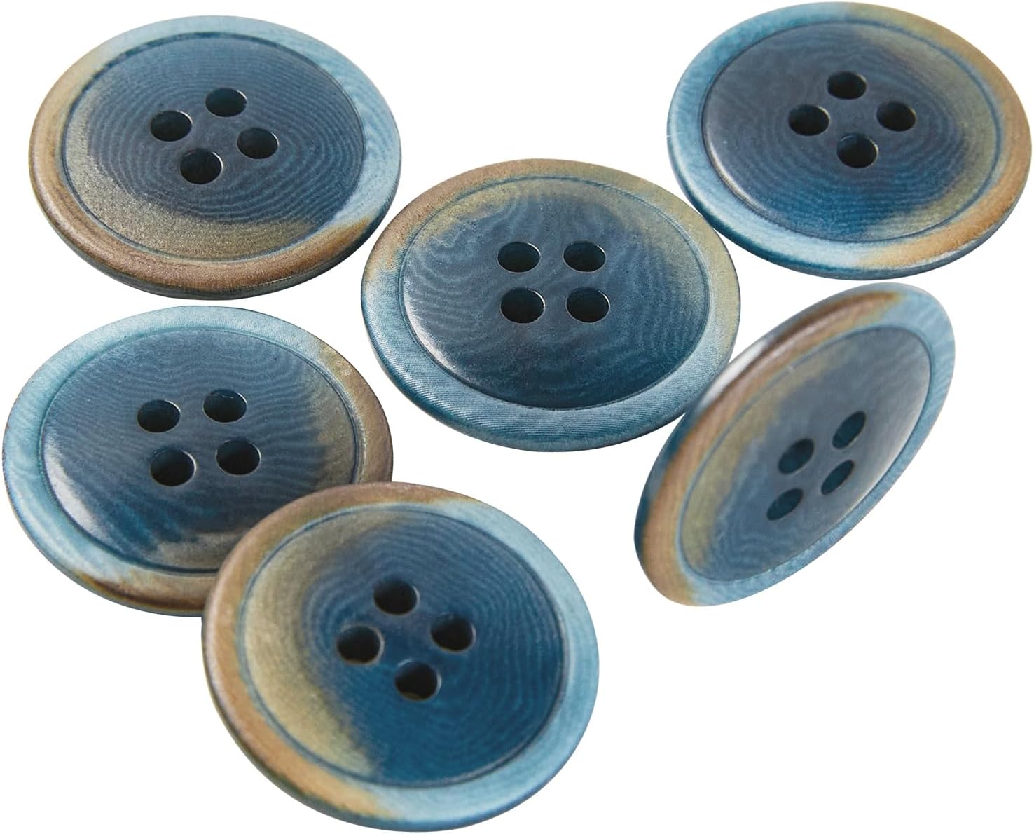 Amazon.com: INOTIONSTYLE Premium Buttons 15mm Dark Blue 4-Hole Buttons ...