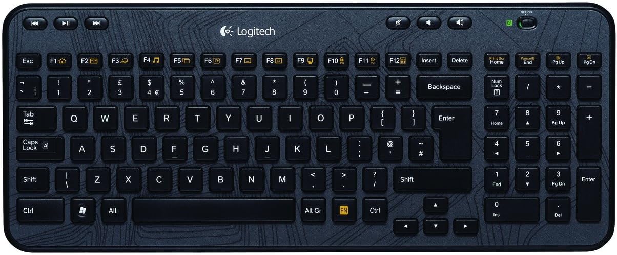 Logitech Wireless K360 keyboard RF Wireless QWERTZ Swiss Black: Amazon ...