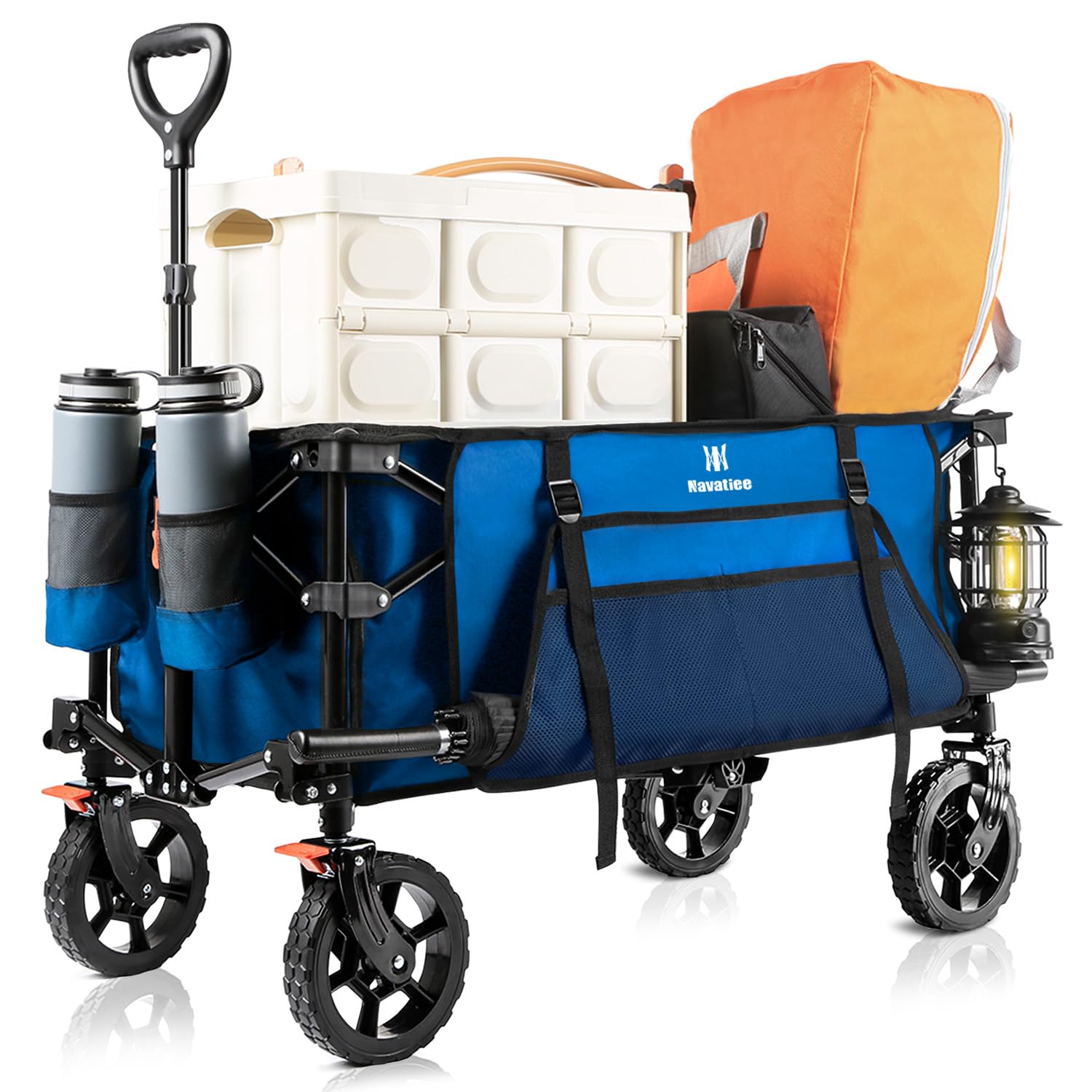Amazon.com: Navatiee 130L Collapsible Foldable Wagon with Wheels, Large ...