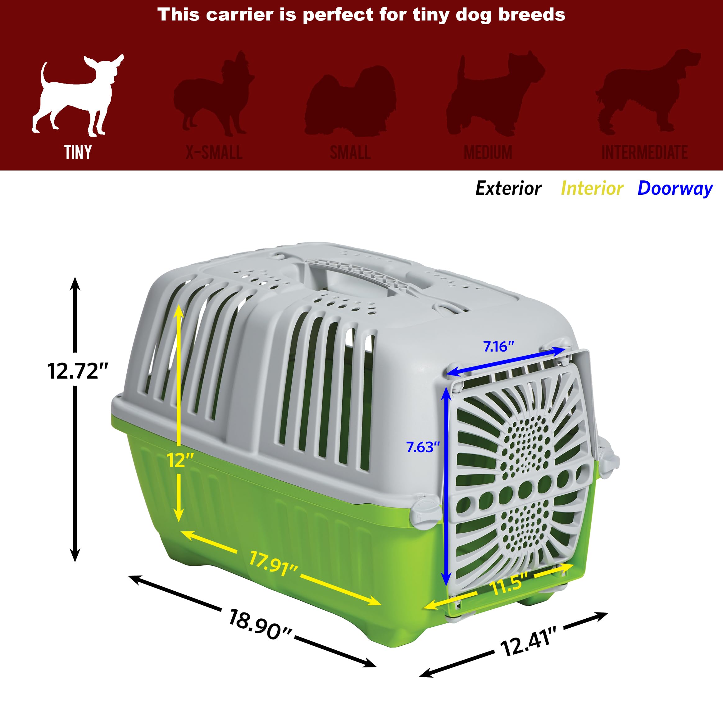 Snapklik.com : MidWest Spree Travel Pet Carrier Hard-Sided Pet Kennel ...