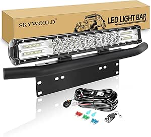 SKYWORLD 20 inch 288w led-lichtbalk met 12v stroboscoop kabelboomset ...