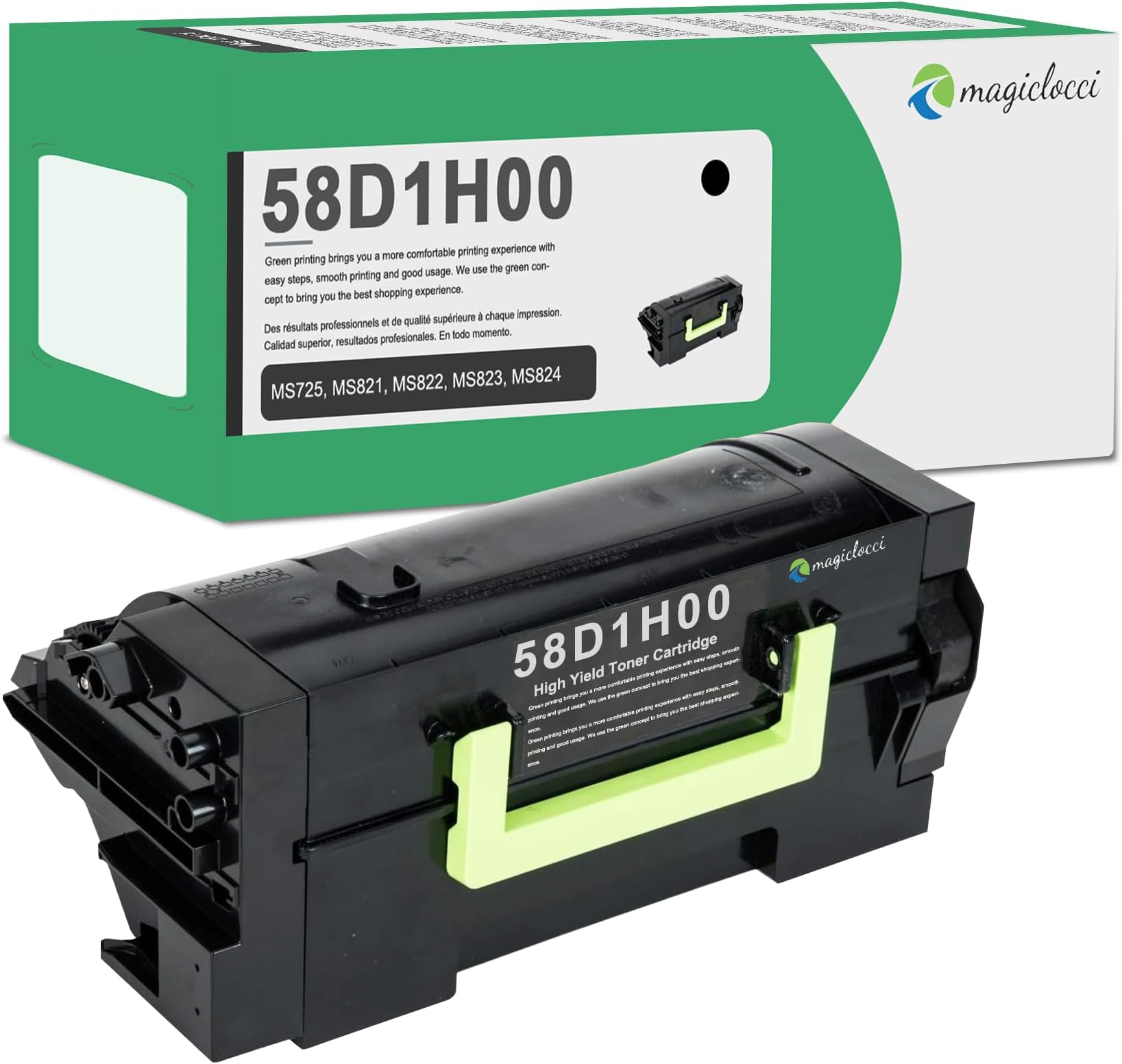 Amazon.com: Lexmark 58D1H0E HIGH Yield Contract Toner Cartridge, Black ...