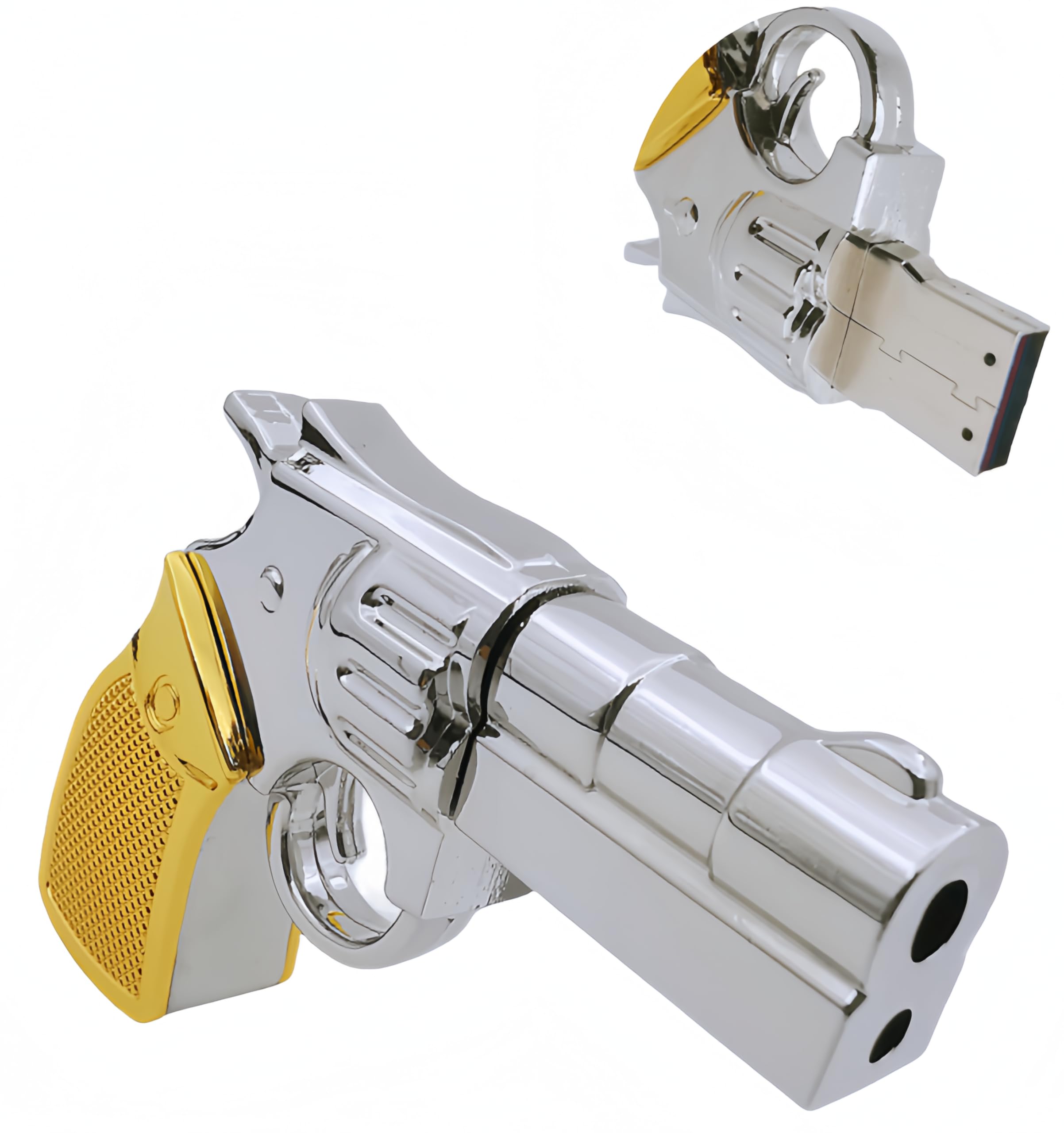 Amazon.com: WooTeck 128GB Metal Revolver Gun Novelty USB Flash Drive ...