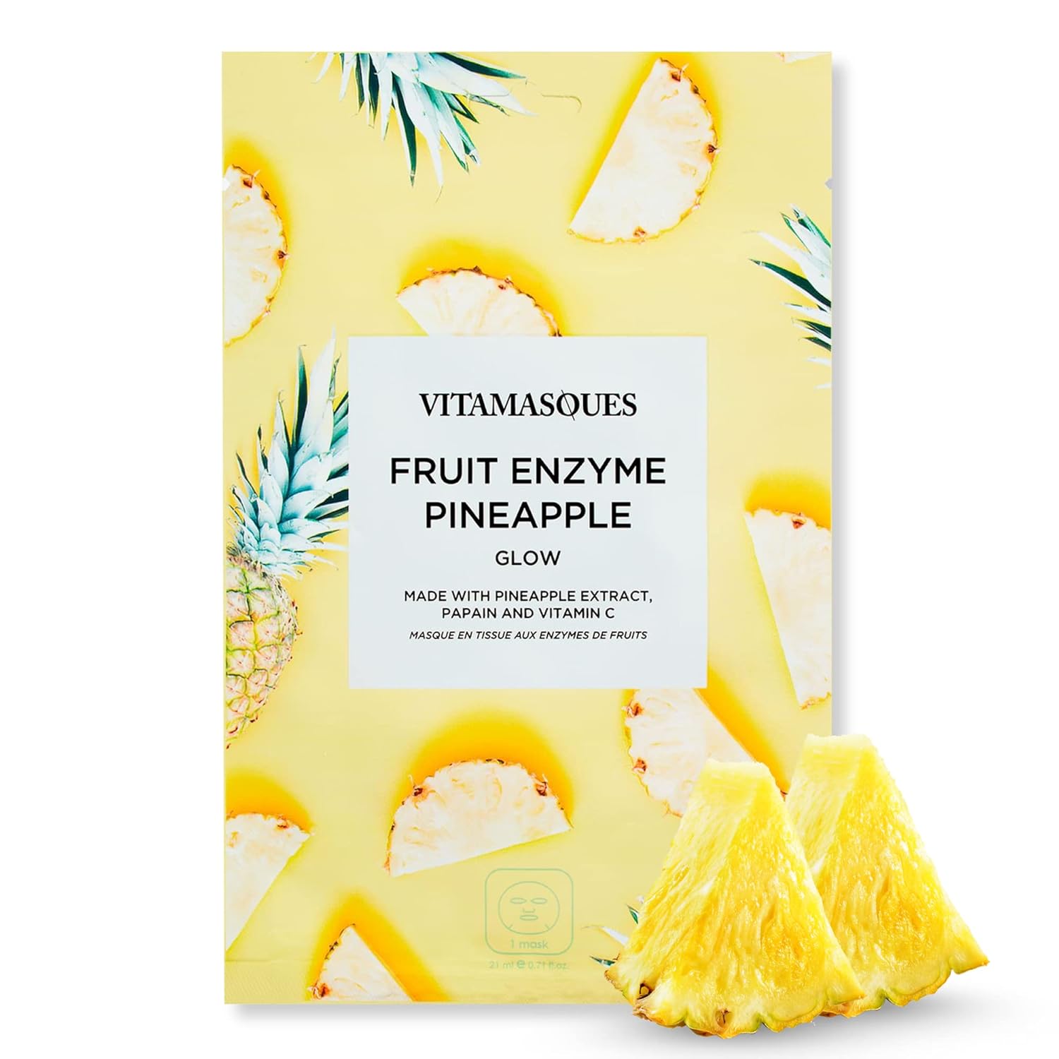 Amazon.com : Vitamasques Pineapple Face Sheet Mask 7 Pack - Boost Skins ...