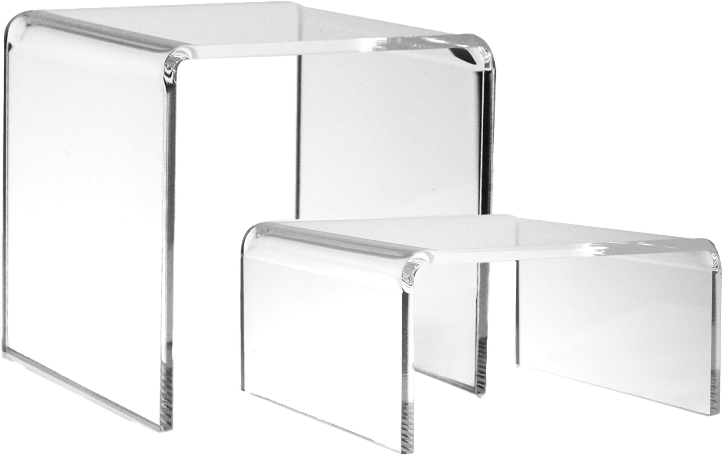 Amazon.com: BANBERRY DESIGNS Clear Acrylic Risers - Set of 2 Assorted ...