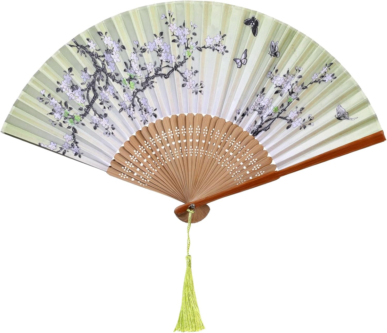 Amazon.com: PAFUWEI 1 Piece Rose Pink Folding Hand Fan, Chinese Vintage ...