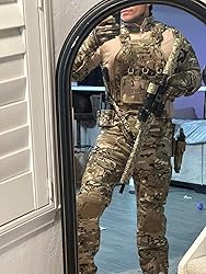 Amazon.com: HARGLESMAN Men's Tactical Military Suits Long Sleeve ...