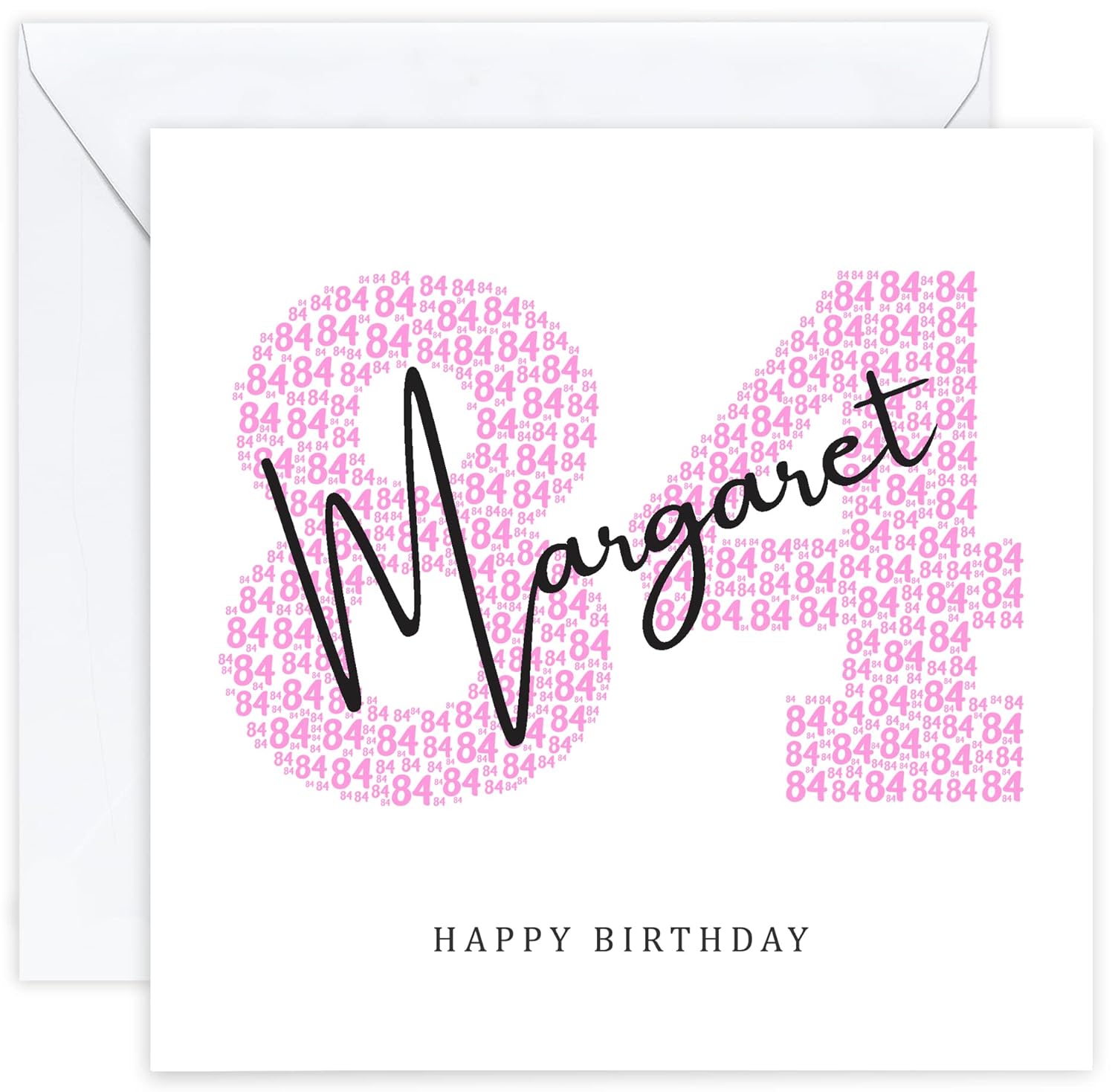 Personalised 84th Birthday Card - Eighty Fourth Birthday Card for ...
