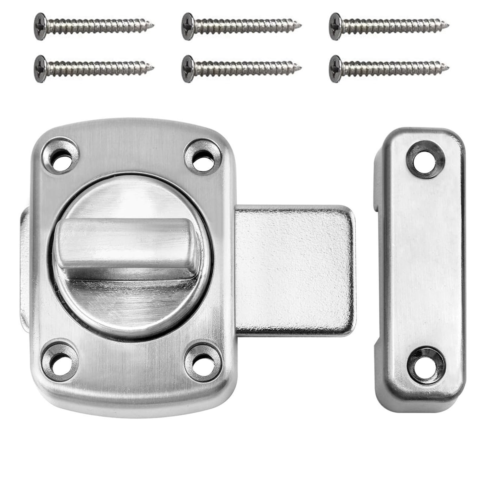 Door Lock Bathroom Latch Rotate Bolt Gate Latch Stainless Steel Toilet ...
