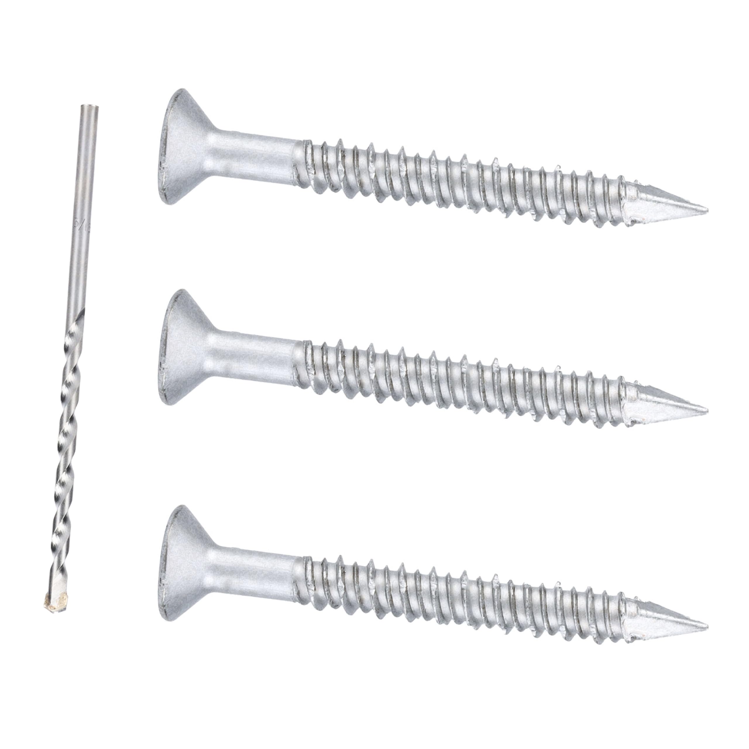 Snapklik.com : Bobibbi 1/4 X 2-1/4 410 Stainless Steel Flat Head Tapcon ...