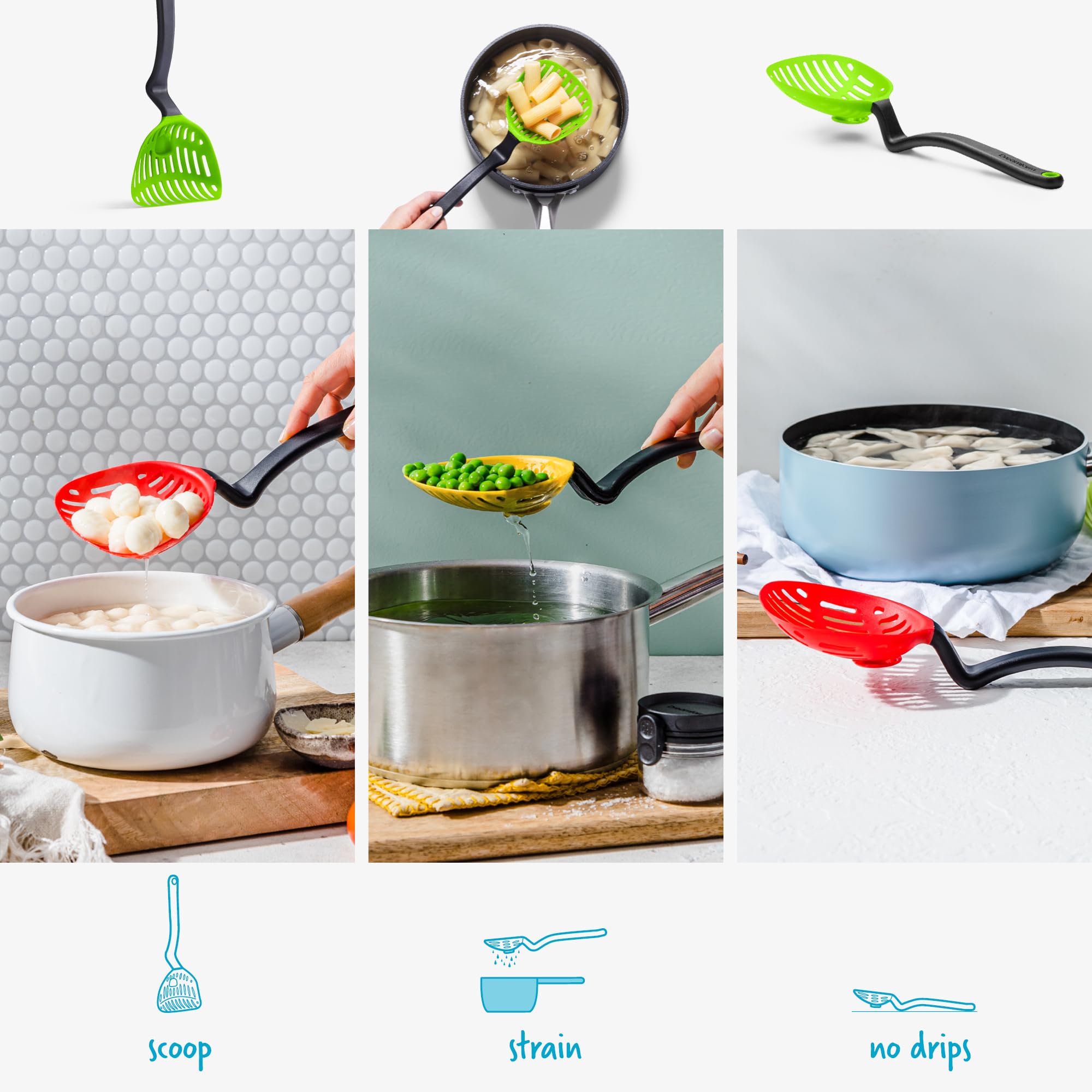 Snapklik.com : Dreamfarm Lestrain 2-in-1 Drip-Catching Sit-Up Slotted ...