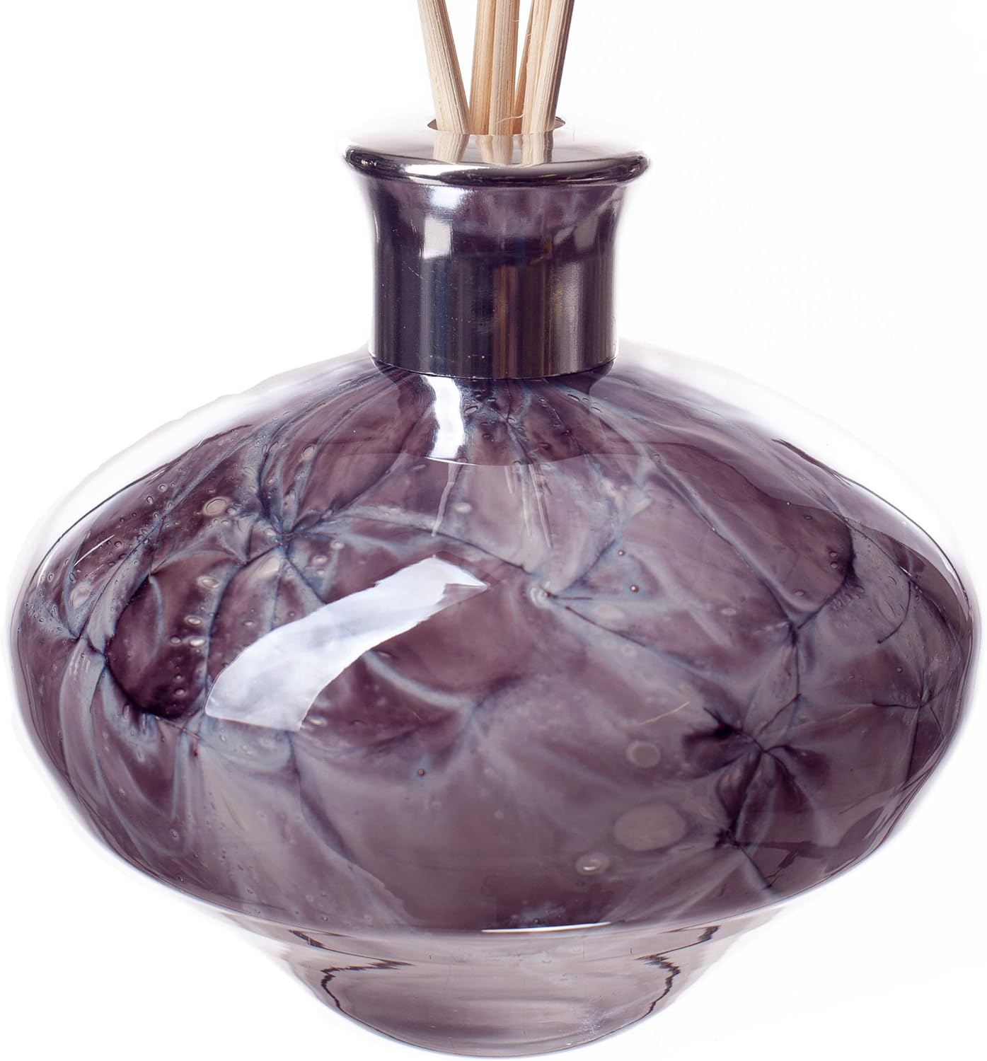 Amelia Art Glass Aladdin Reed Diffuser - Violet Marble : Amazon.co.uk ...