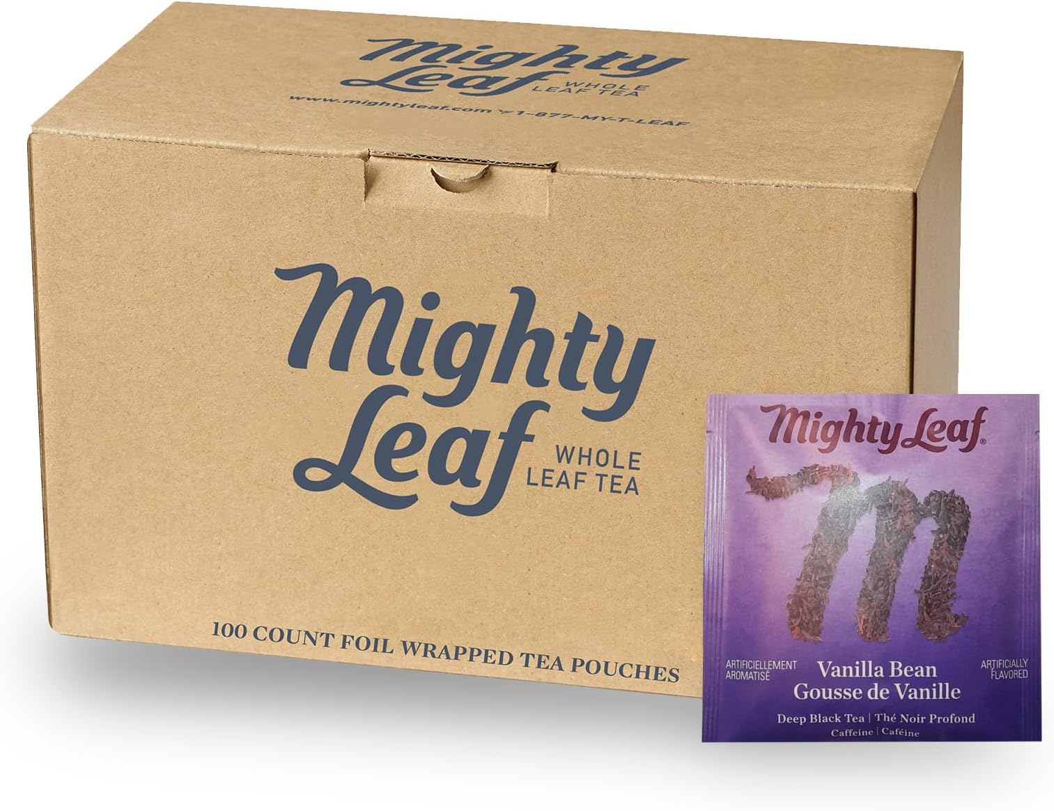 Amazon.com : Mighty Leaf Organic Breakfast Tea, 100 Tea Pouches ...
