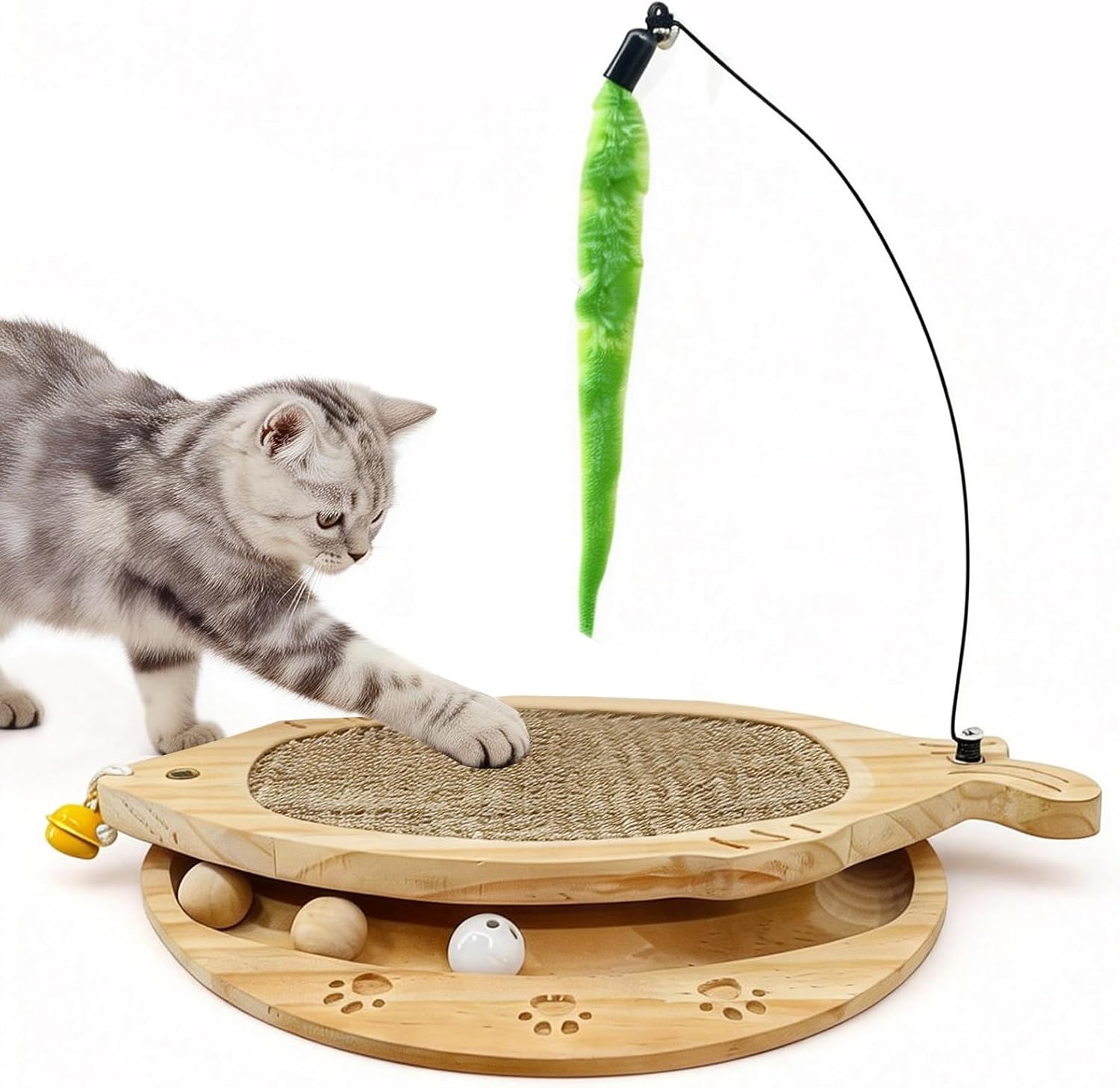 Amazon.com : Cat Scratcher with Natural Sisal Pad, 3-in-1 Cat ...