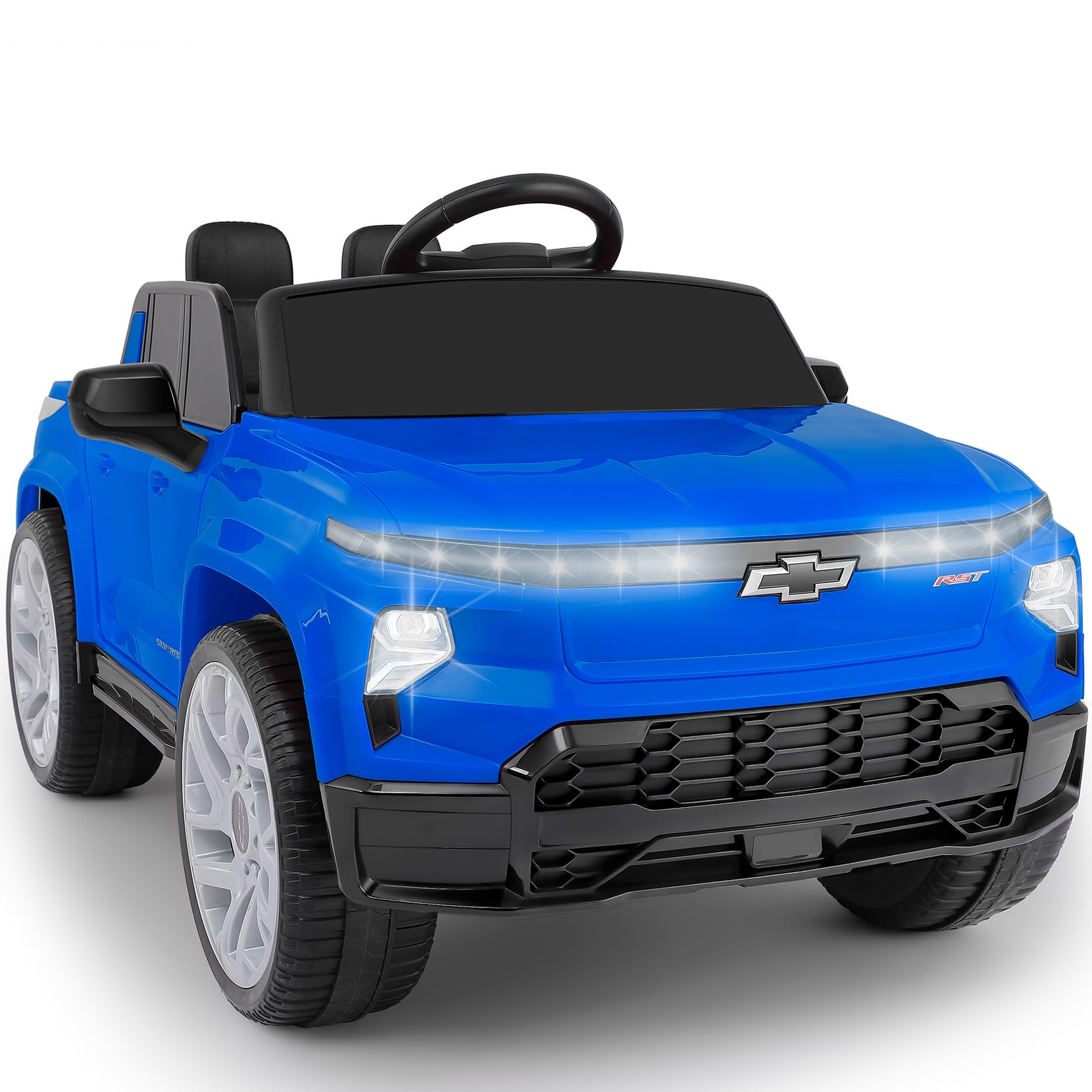 Amazon.com: ELEMARA 12V Licensed Chevrolet Silverado Ride on Truck ...