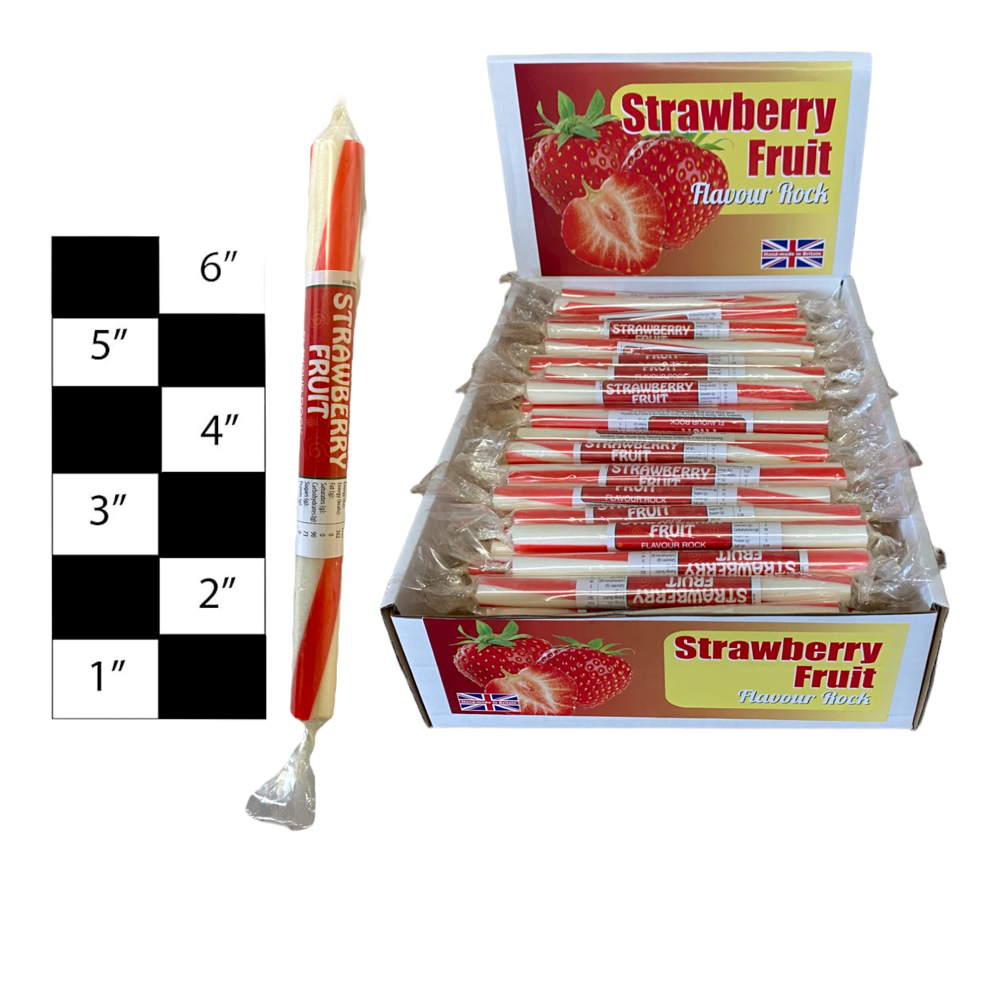 20 X Raspberry Ripple Rock Sticks : Amazon.co.uk: Grocery