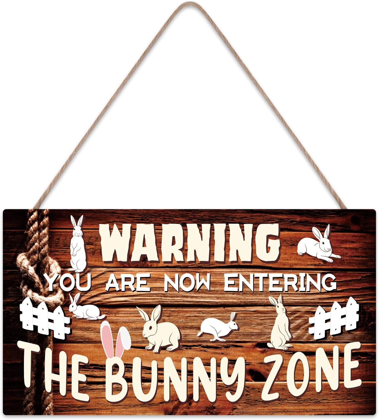 Amazon.com: Bunny Decor - Warning You are Now Entering The Bunny Zone ...