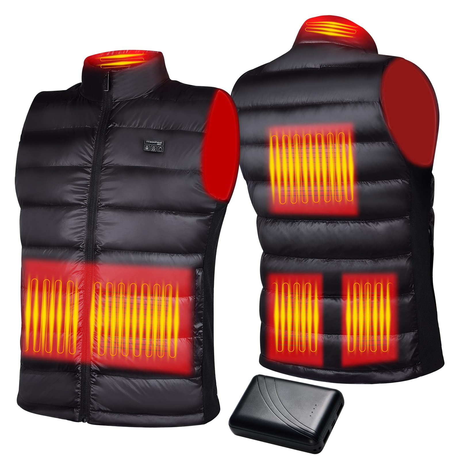 Snapklik.com : WaooHeat Heated Vest For Men, 6 Heating Zone Smart ...