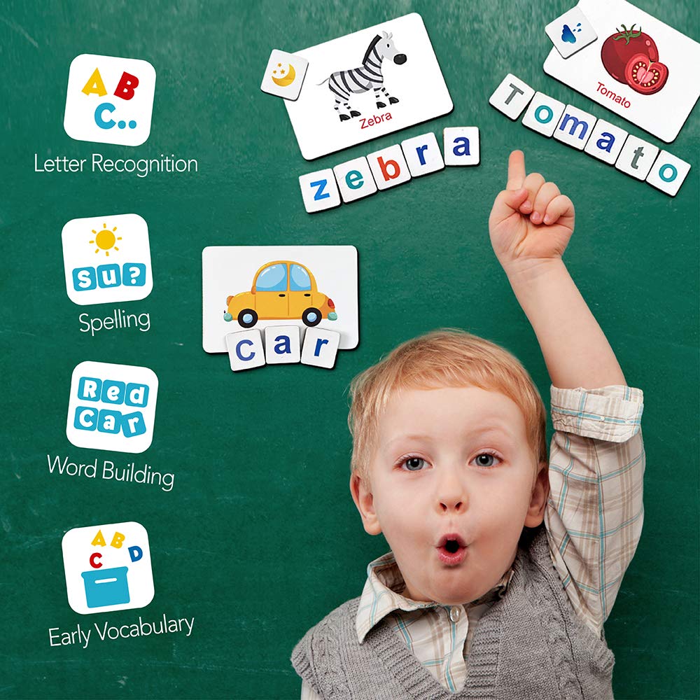 Coogam Wooden Magnetic Letters And Numbers Toys Fridge Magnets ABC