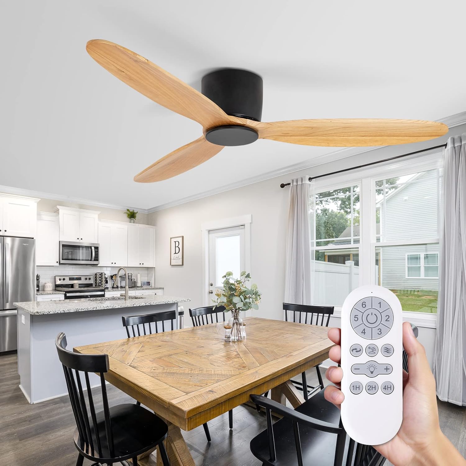 raccroc Ceiling Fan No Light and Remote Control,52" Outdoor Ceiling ...