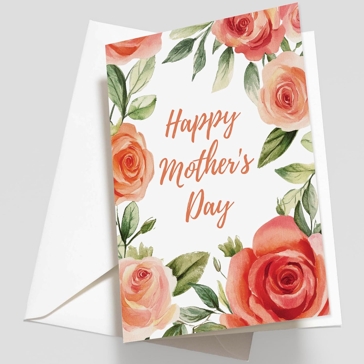 Amazon.com: Paper Play Vintage Rose Mother's Day Card - Happy Mother's ...