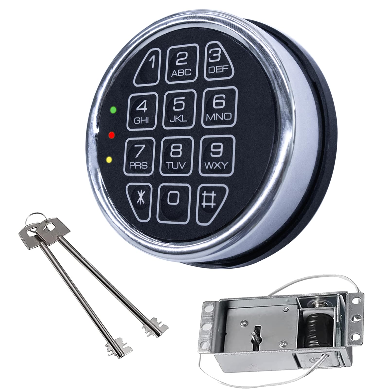 High Security Chrome Electronic Safe Lock Replacement Keypad with ...