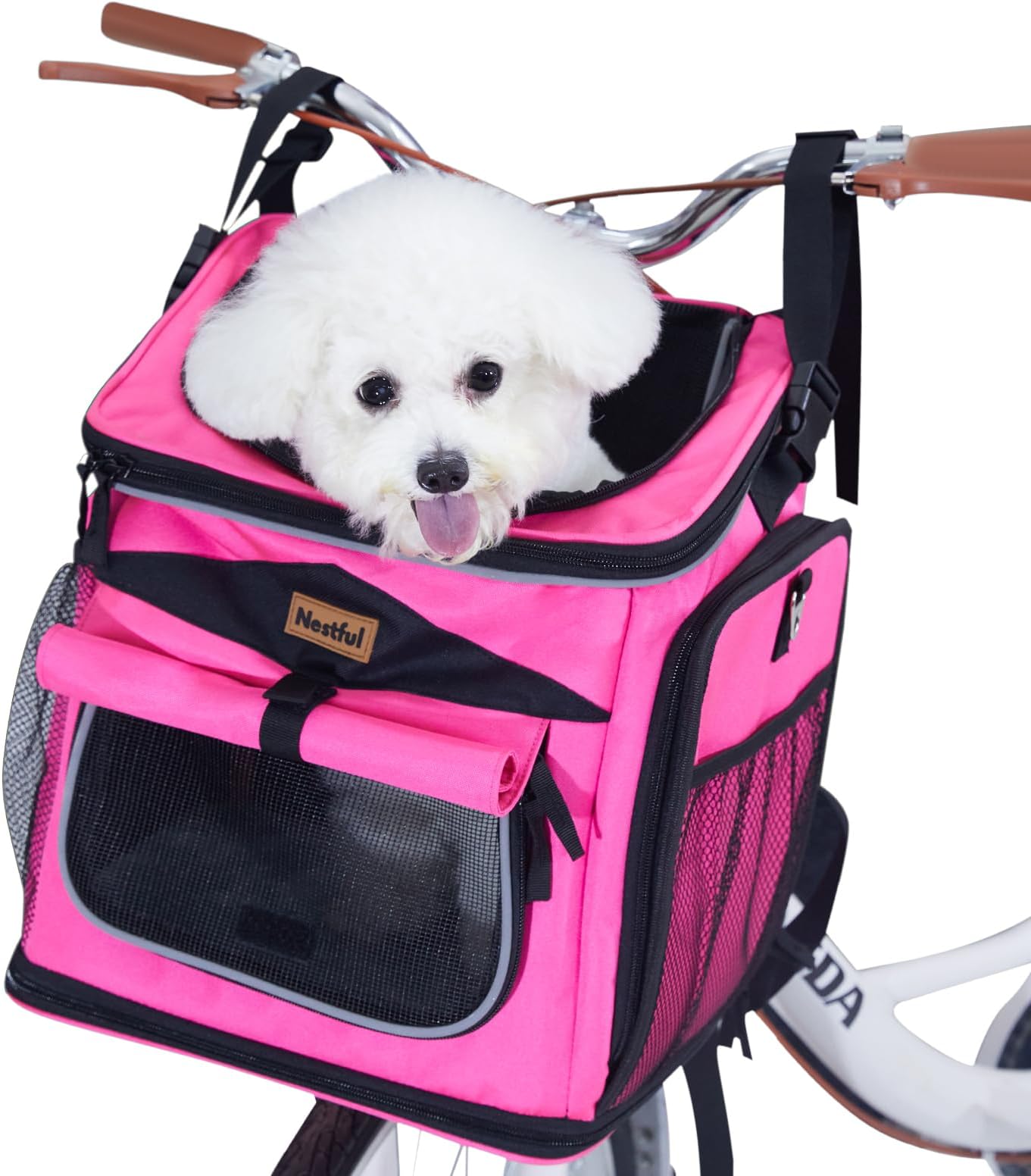 Amazon.com : Pet Dog Bike Basket & Carrier Bag- Foldable Detachable Pet ...