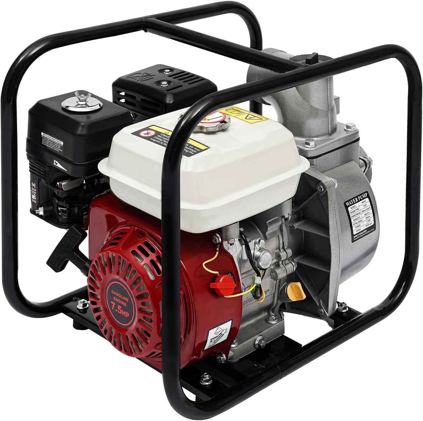Amazon.com: Gasoline Water Pump 212cc 4-Stroke, 3 Inch Trash Pump With ...