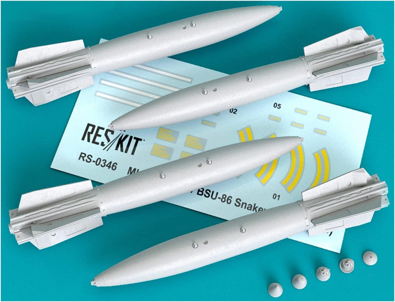 Amazon.com: Leskit 1/72 Mk.82 500lb Bomb BSU-86 Snake Eye 2 Fin Air ...