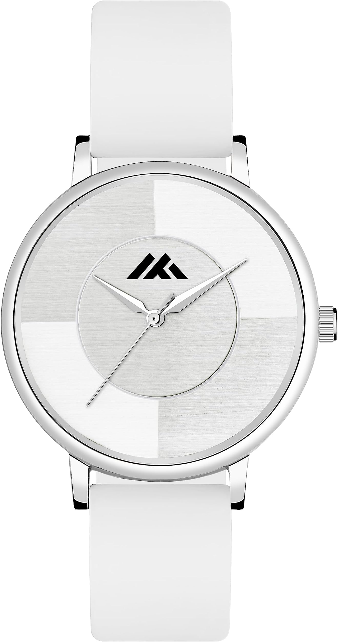 HMT FASHION Silver Quatz Dial PU Strap Watch for Women and Girls ...