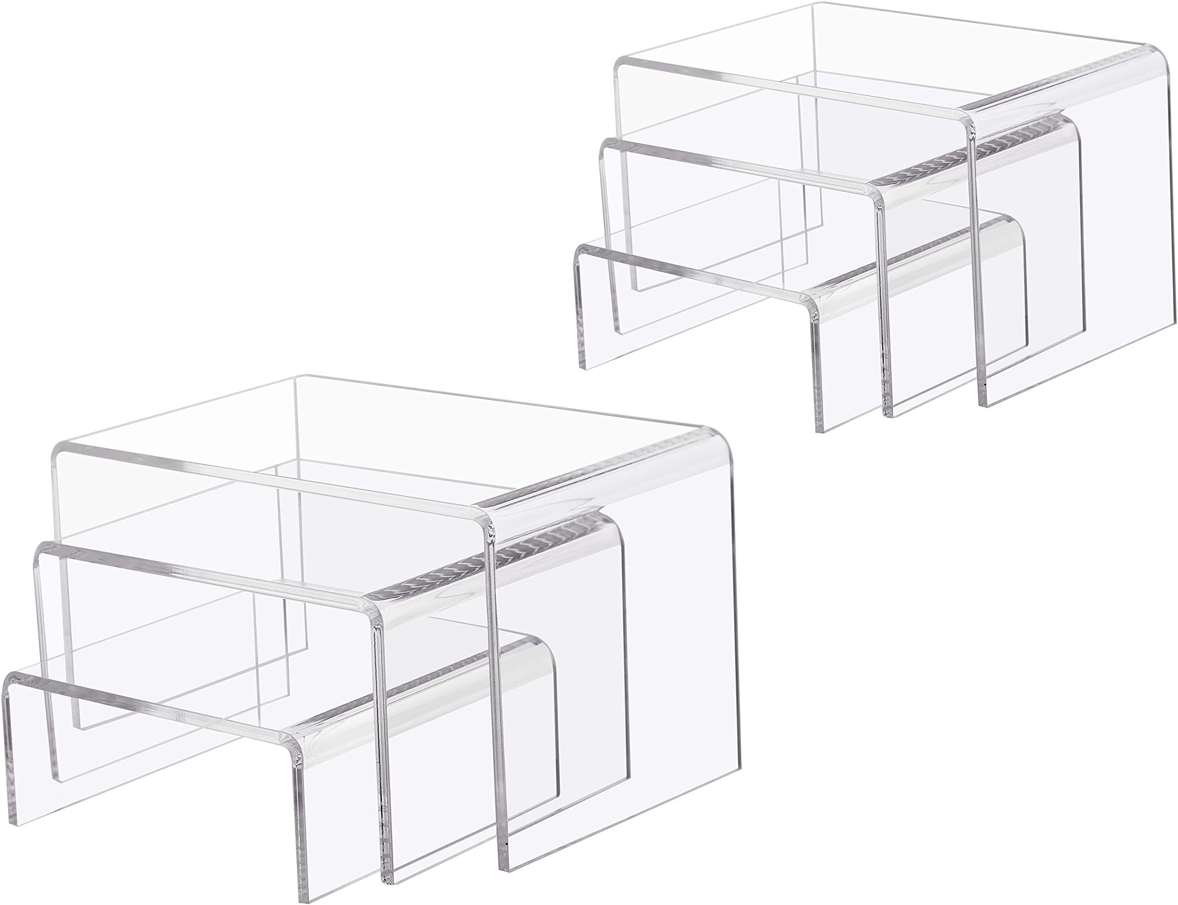 Amazon.com: Ouskr 6 Pcs Acrylic Risers for Display, 8.8 In Large ...