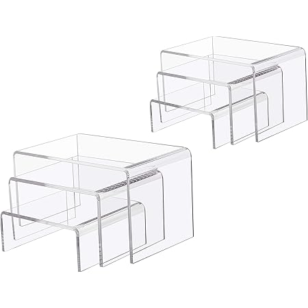 Amazon.com: Jusalpha 6 -Piece Strong Clear Acrylic Rectangular Riser ...