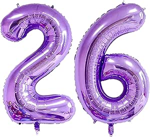 Amazon.com: Number 26 Balloons 32 Inch Digital Balloon Alphabet 26th ...