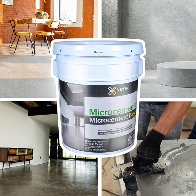 Microcemento Base - PRIMER - Marca Blender - Cubeta de 24 Kg - Acabados Altamente Decorativos ...