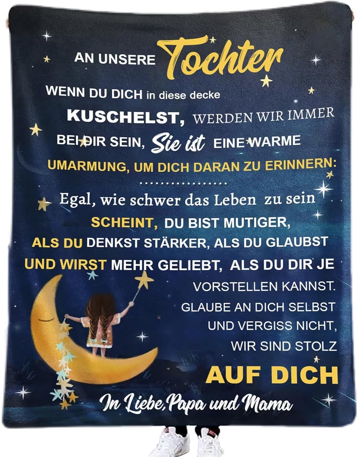 ACCZ Tochter Geschenke von Mama und Papa, Decke Geschenk für Tochter ...