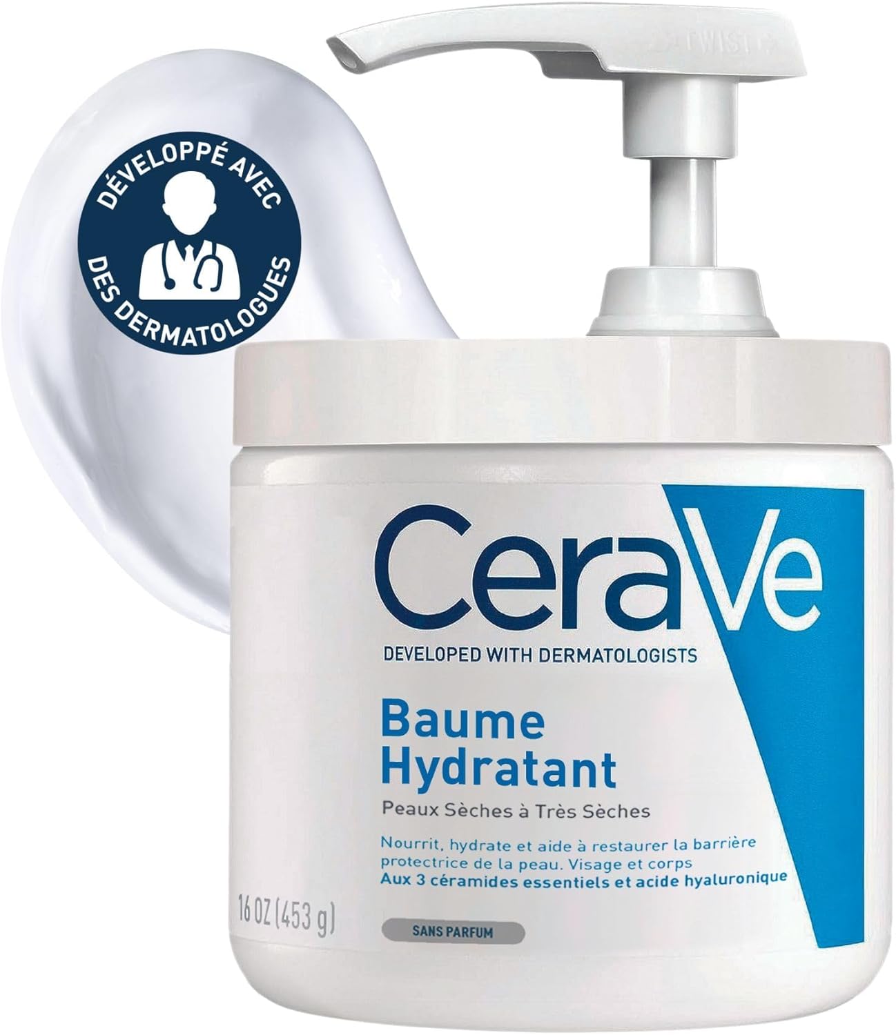 CeraVe Moisturising Cream for Body and Face, with Pump Dispenser, Cream ...