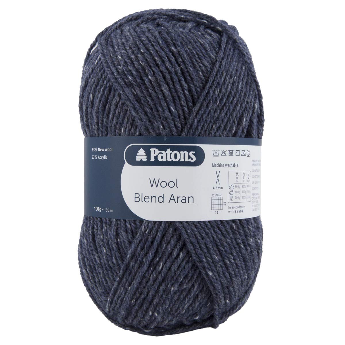 Patons Wool Blend Aran/Knitting Wool 100g Balls Machine Washable Yarn ...