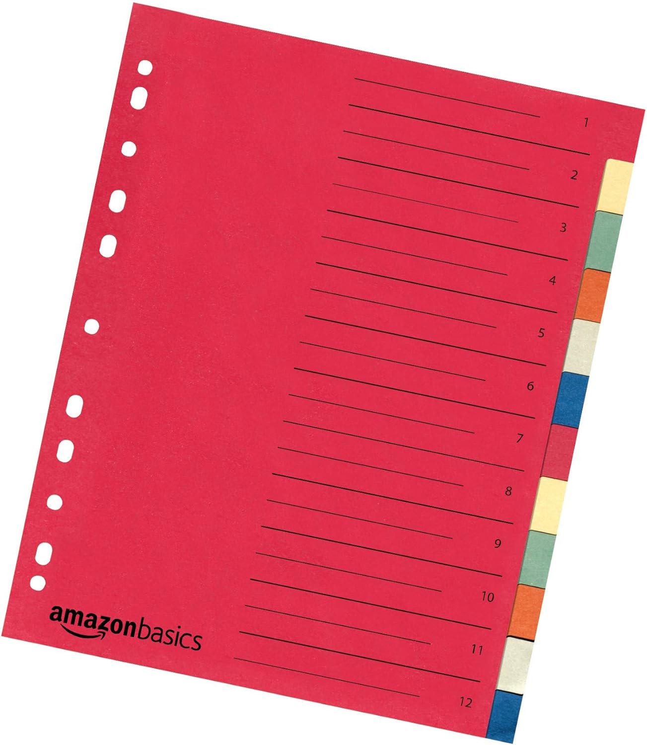 Amazon Basics Dividers - Recycled Manilla, Euro-Punched, Extra-Wide ...