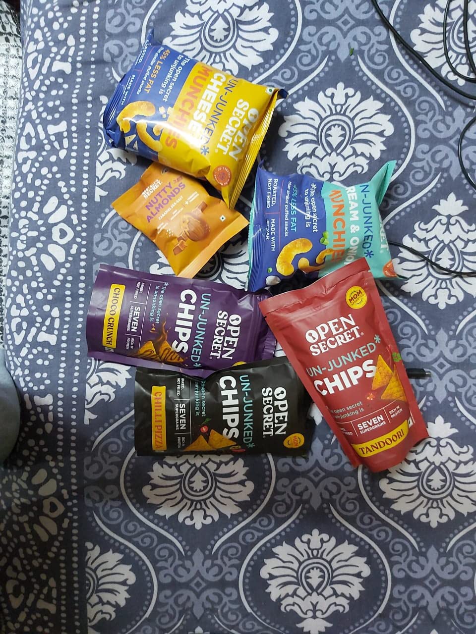 Open Secret Snacks Combo |4 pack of Nuts,3 Unjunked Chips,3 Munchies ...