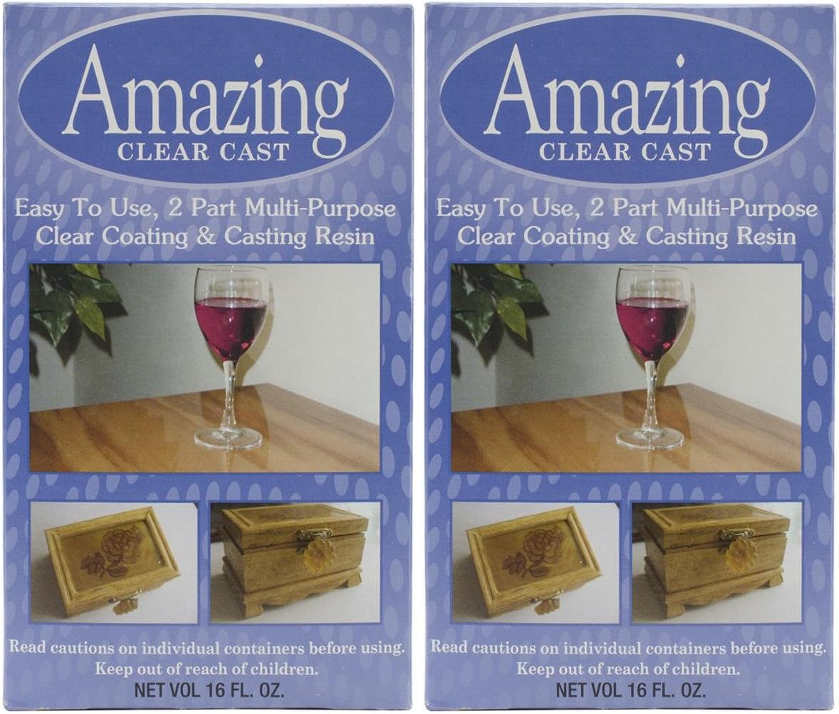 2 Pack - Alumilite Amazing Clear Cast Resin 16 Ounce Boxes (8 Ounce ...