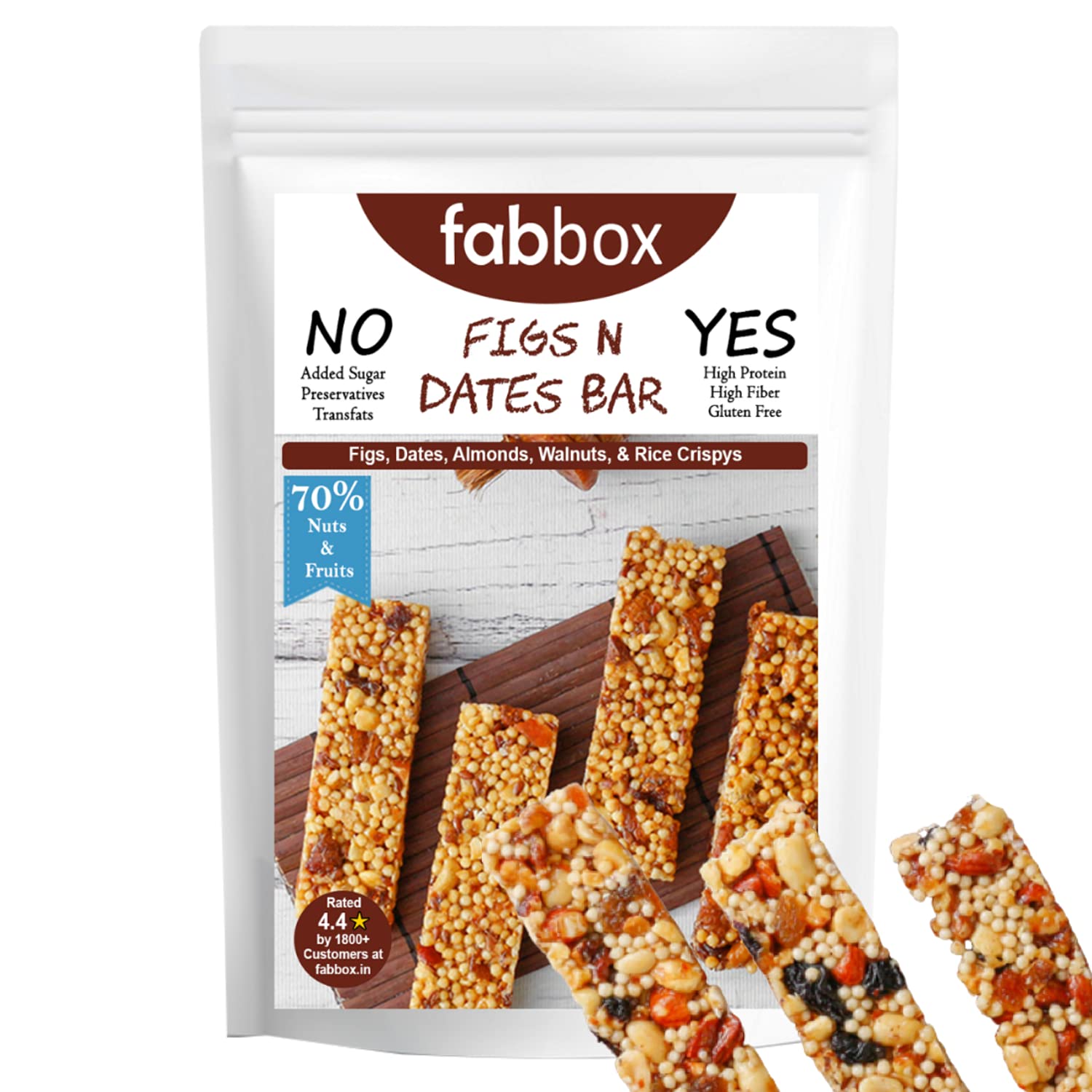 Fab box Dates N Figs Bar | High Protein and Fiber Rich | Gluten Free ...