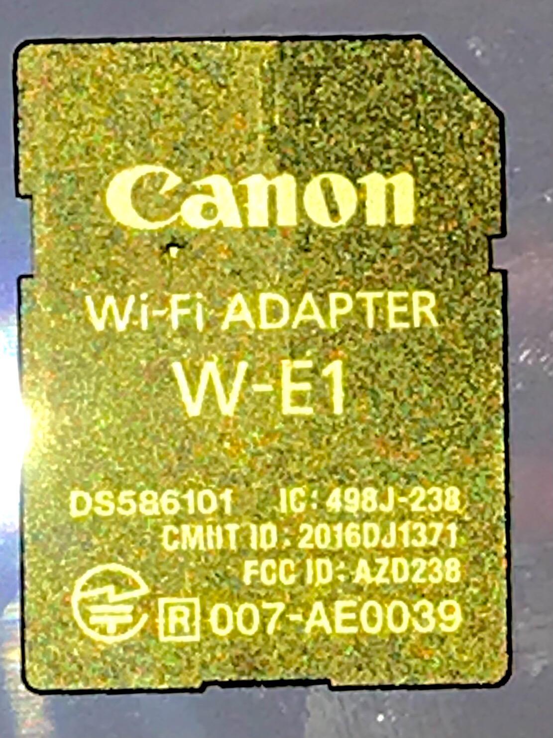 Canon W-E1 WiFi Adapter : Amazon.in: Electronics