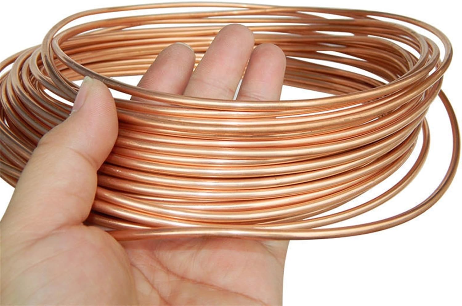 Soft Coil Copper Tubing Tube, 1 Meter 99.9% Pure Copper Multiple Sizes ...