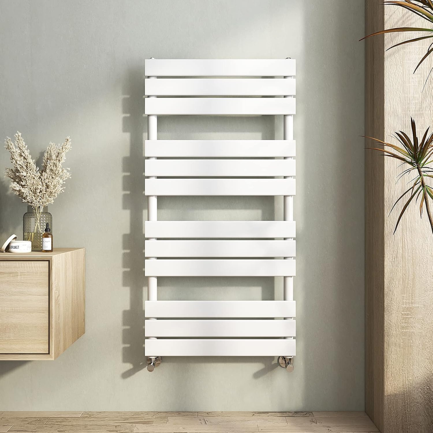 Heilmetz 1200 x600mm Heated Towel Rail, Bathroom Radiator Towel Rail ...