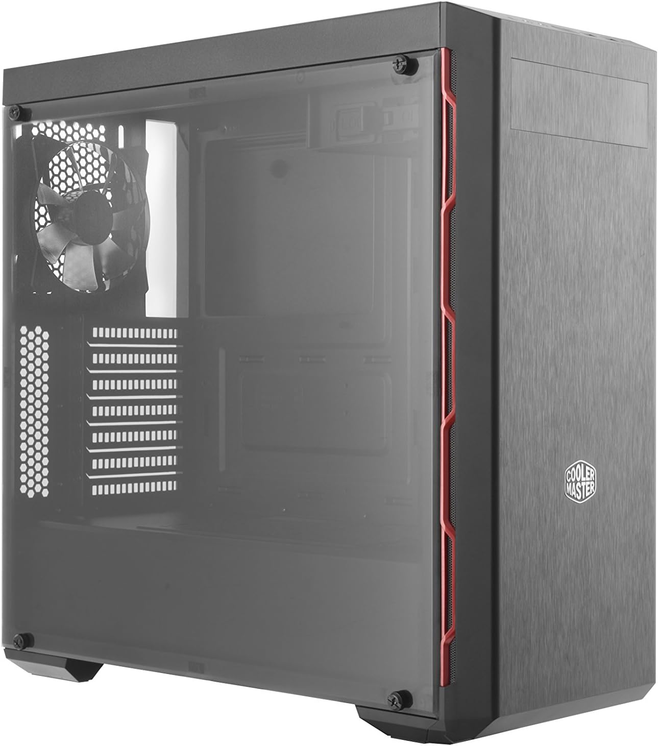 Amazon.com: Cooler Master MasterBox MB600L with ODD, Red Trim Computer ...